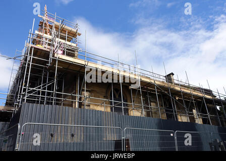 Repairs to St Peter's Church, Humshaugh, Nothumberland, England Stock ...