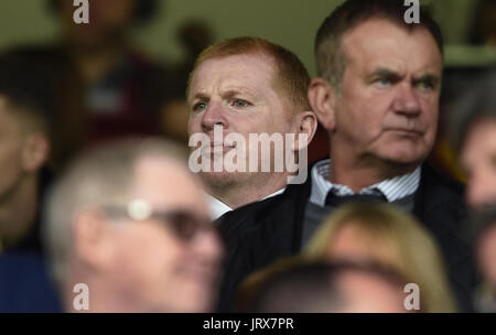 Neil Lennon manager of Hibs during the Ladbrokes Scottish Premiership ...