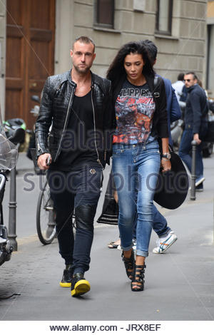 German fashion designer Philipp Plein out and about in Milan with his ...
