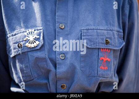 Clothes detail miltar of the period of the Spanish civil war, Falangist ...
