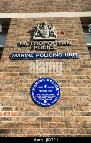 The headquarters of the Marine Support Unit of the Metropolitan Police ...