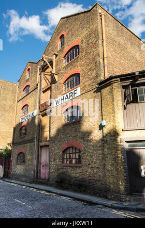 Phoenix Wharf, a converted warehouse on Wapping Wall, London, UK Stock ...