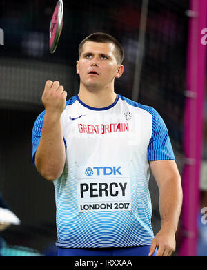 Nicholas Percy in action in the Men's Discus throw during day one of ...