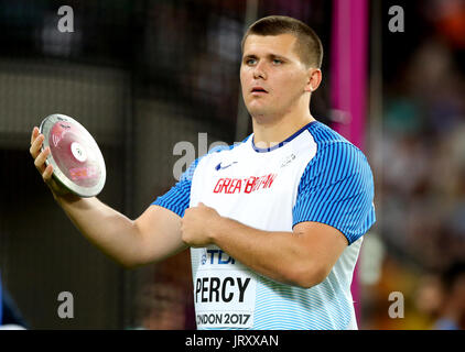 Great Britain's Nicholas Percy in action in the Men's Discus Stock ...