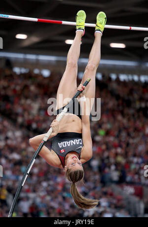 Canada's Alysha Newman in action during the Women's Pole Vault FInal ...