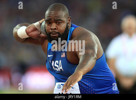 Darrell HILL competing n the Shot Put at the IAAF Diamond League ...