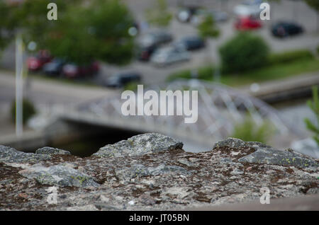 Soderhamn, Sweden - July 18 2017. View over the small town of Stock ...