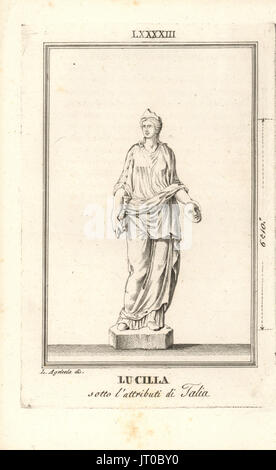 Lucilla, daughter of Roman Emperor Marcus Aurelius, with trumpet and ...
