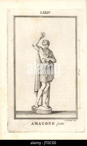 Statue of Wounded Amazon in Capitoline Museum in Rome Stock Photo - Alamy