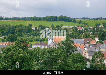 Sabile city with roofs and Meadows. 2017 Latvia Stock Photo - Alamy