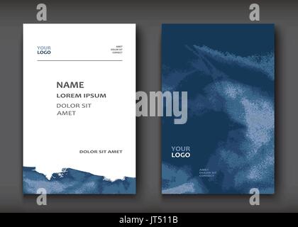 Blue Watercolor explosion shape artistic covers design set. Decorative ...