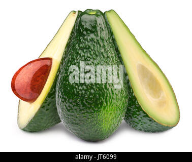 Three avocados isolated Stock Photo - Alamy