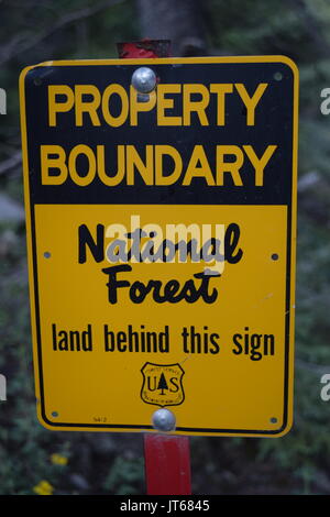 A sign for the US Forestry Service Stock Photo - Alamy