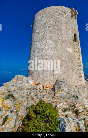 The Albercutx watchtower at Cap de Formentor in northwestern Mallorca ...