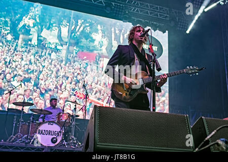Johnny Borrell The lead singer of Razorlight records a new song in ...