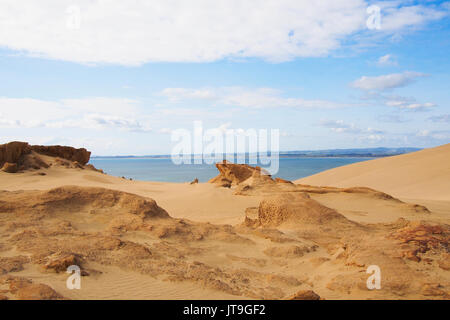 View of Ahipara and the Ninety Mile Beach, near Kaitaia in Northland ...