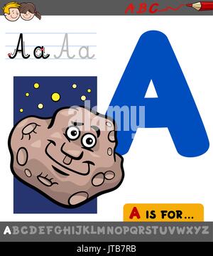 Asteroid from space, illustration, vector on white background Stock ...