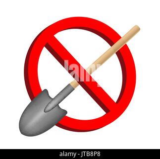 Danger Sign, No Digging Sign Stock Vector Image & Art - Alamy