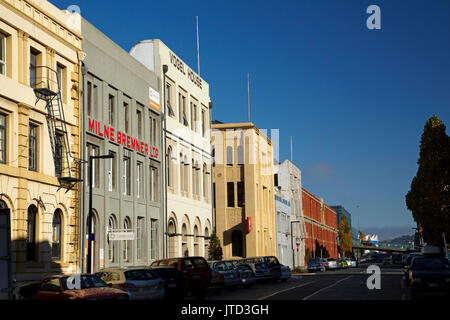 Historic buildings, Vogel Street, Dunedin, South Island, New Zealand ...