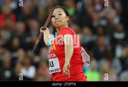 China's Huihui Lyu during the Women's Javelin during day five of the ...
