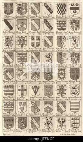 Wenceslas Hollar’s engraving 'Arms of Knights of the Garter' depicts ...
