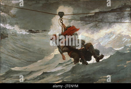 Winslow Homer, The Life Line, painting, 1884 Stock Photo - Alamy