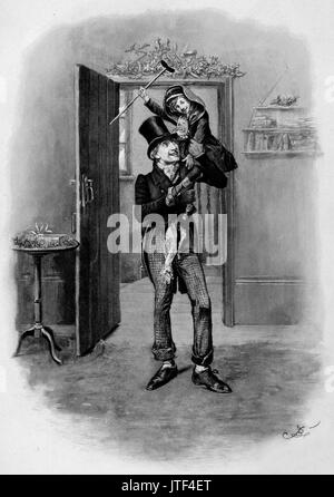 EBENEZER SCROOGE, TINY TIM, A CHRISTMAS CAROL, 2009 Stock Photo - Alamy