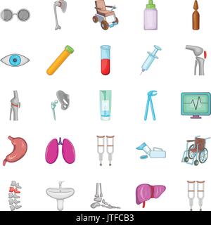 Polyclinic icons set, cartoon style Stock Vector Image & Art - Alamy