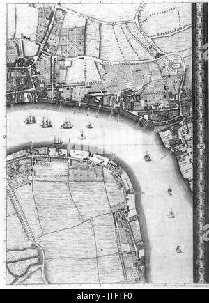 John Rocque's map of London and Westminster, 1746 low res Stock Photo ...