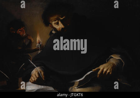 Pietro della Vecchia - St. Dominic and the Devil Stock Photo - Alamy