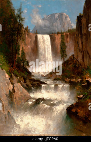 'Vernal Falls, Yosemite' by Thomas Hill depicts the iconic waterfall in ...