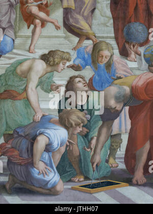 School of Athens, Renaissance painting by Raphael in Stanze di ...