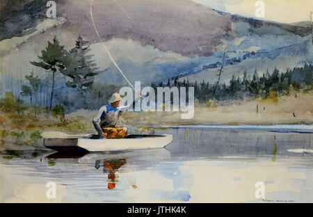 In this painting by Winslow Homer, 'A Quiet Pool on a Sunny Day,' the ...