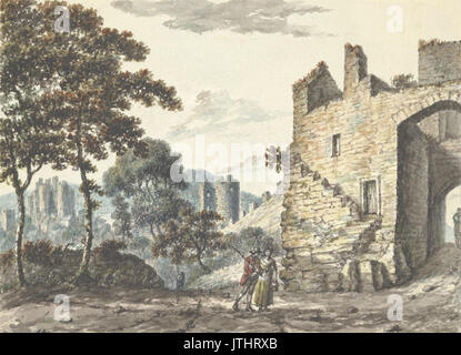 The upper gate, Conway 1795 Stock Photo - Alamy