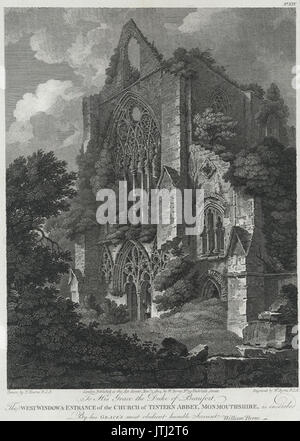 The West Window, Tintern Abbey, Tintern, Monmouthshire. It was built in ...