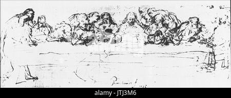 Rembrandt The Last Supper, after Leonardo da Vinci Stock Photo - Alamy