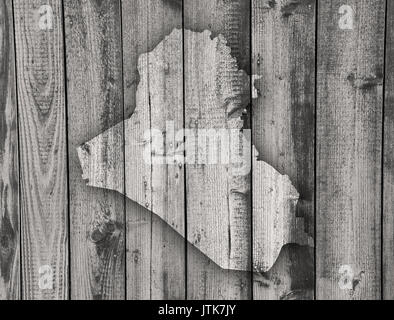 Map of Iraq on weathered wood Stock Photo - Alamy
