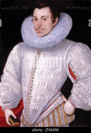 The portrait of Sir John Ashburnham by Hieronimo Custodis is an example ...