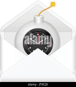 Bomb in envelope on a white background Stock Vector Image & Art - Alamy