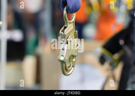 Carabiner for Climbing harness ;Quick Release ; Close up Stock Photo ...
