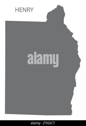 Henry county map of Alabama USA with American national flag ...