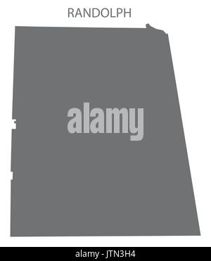 Randolph county map of Alabama USA black inverted illustration Stock ...