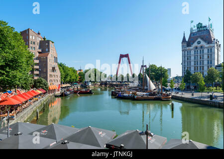 Oudehaven (Old Harbour) Rotterdam Netherlands( background Cube Houses ...