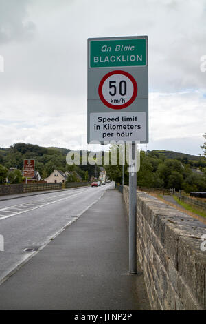speed limit metric sign on land border between northern ireland and the ...
