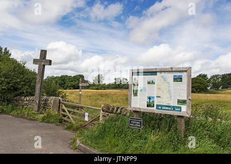 Heavenfield cross, Northumberland Stock Photo - Alamy