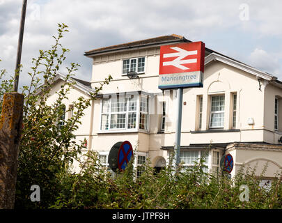 Manningtree train station building from the outside Stock Photo - Alamy