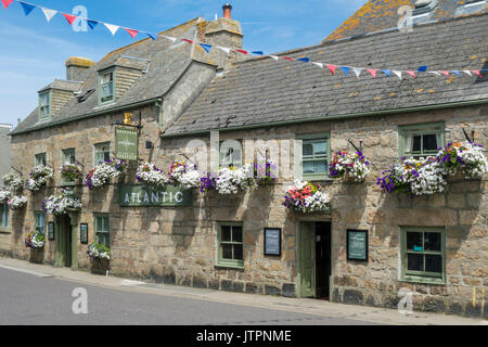 The Atlantic Inn pub, St. Mary's Isles of Scilly, Cornwall UK Stock ...