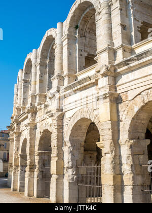 Amphitheater, entertainment arena in Roman empire for chariot races and bloody battles, historic ...