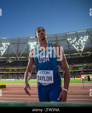 Christian Taylor (USA) gold medalist in the Men's Triple Jump at the ...
