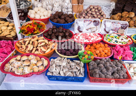 Traditional sweets at Corpus Christi celebration in Ecuador Stock Photo ...